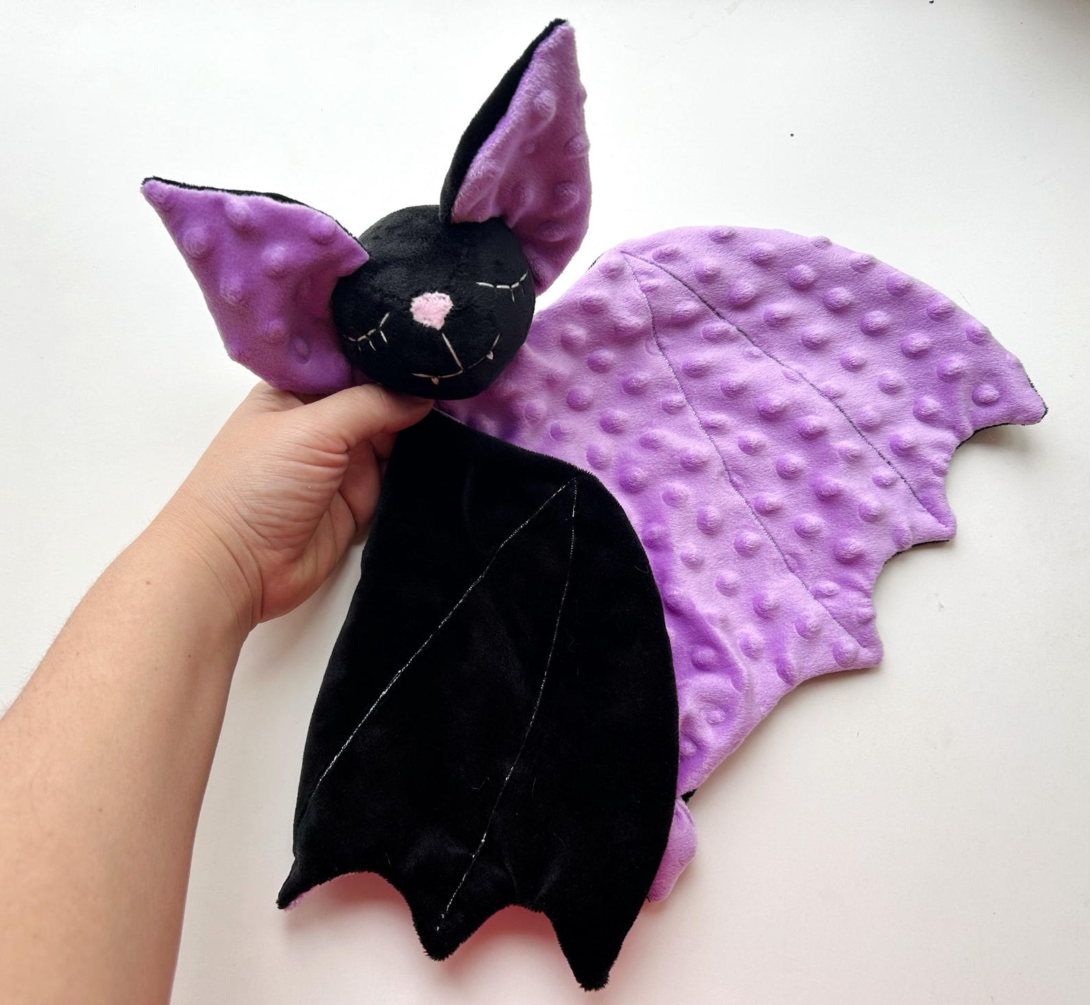 Personolized Purple Plush Bat Lovey, Baby Girl Lovey With Name, Witch ...