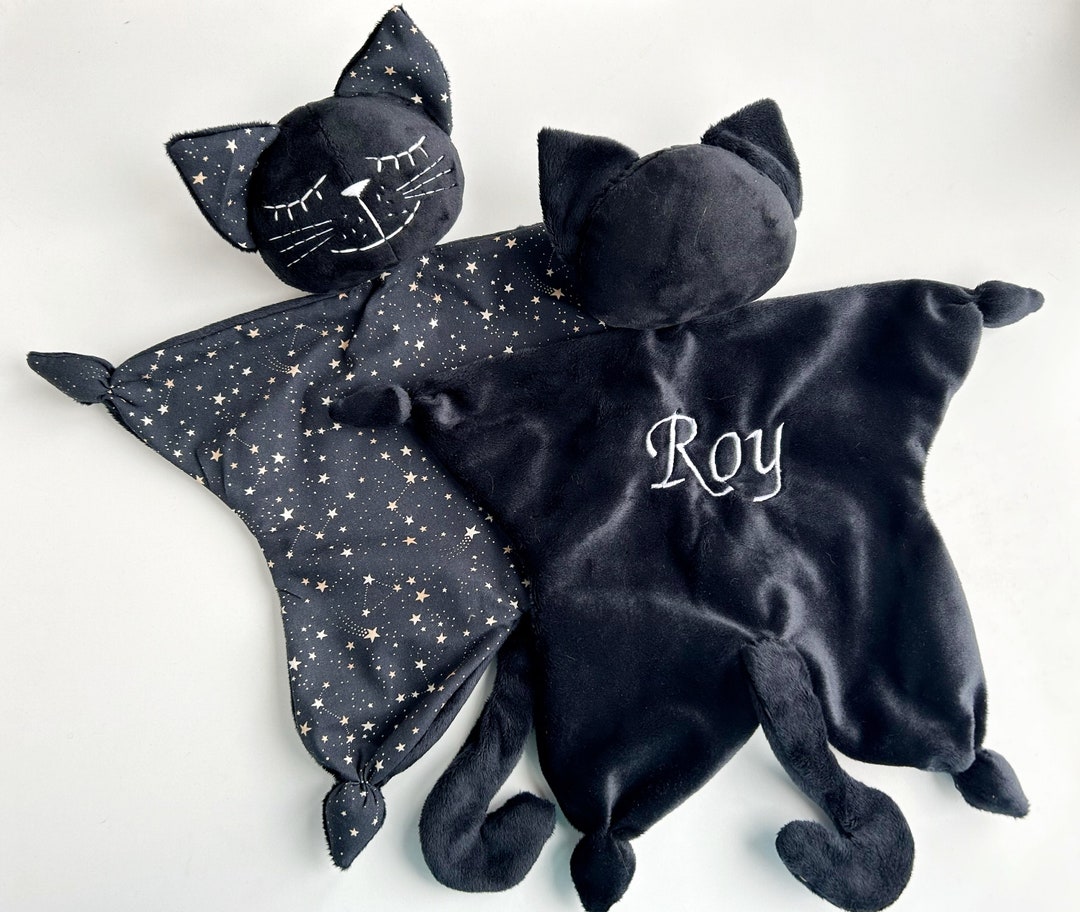 Personolized Black Cat Lovey, Baby Lovey Blanket, Witch Baby Shower ...
