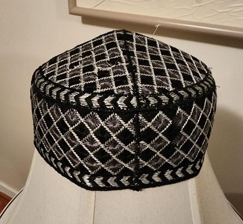 Traditional Embroided Round Cap for Men/women. Size 21 & 22 Inches ...