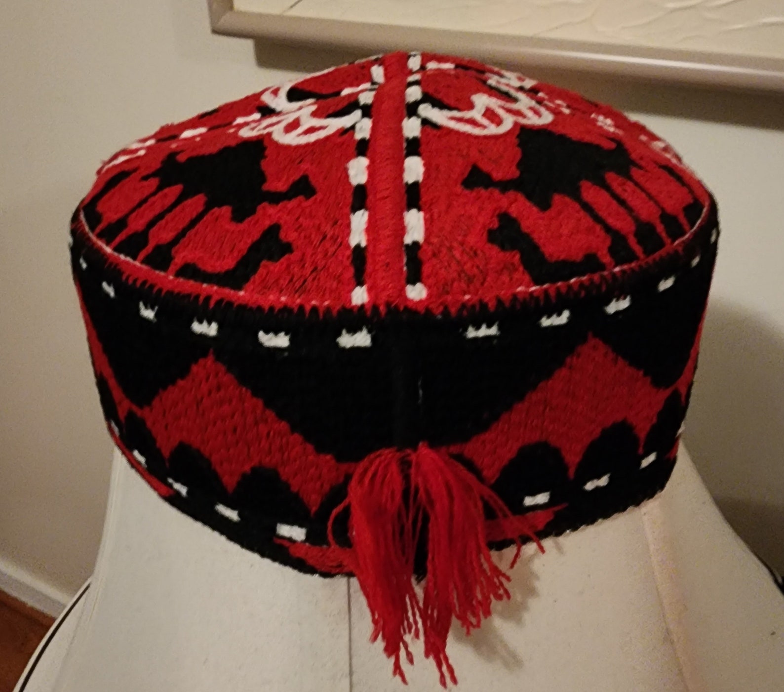 Traditional Embroided PTM Style Round Cap for Men. Size 21, 22 & 22.5 ...