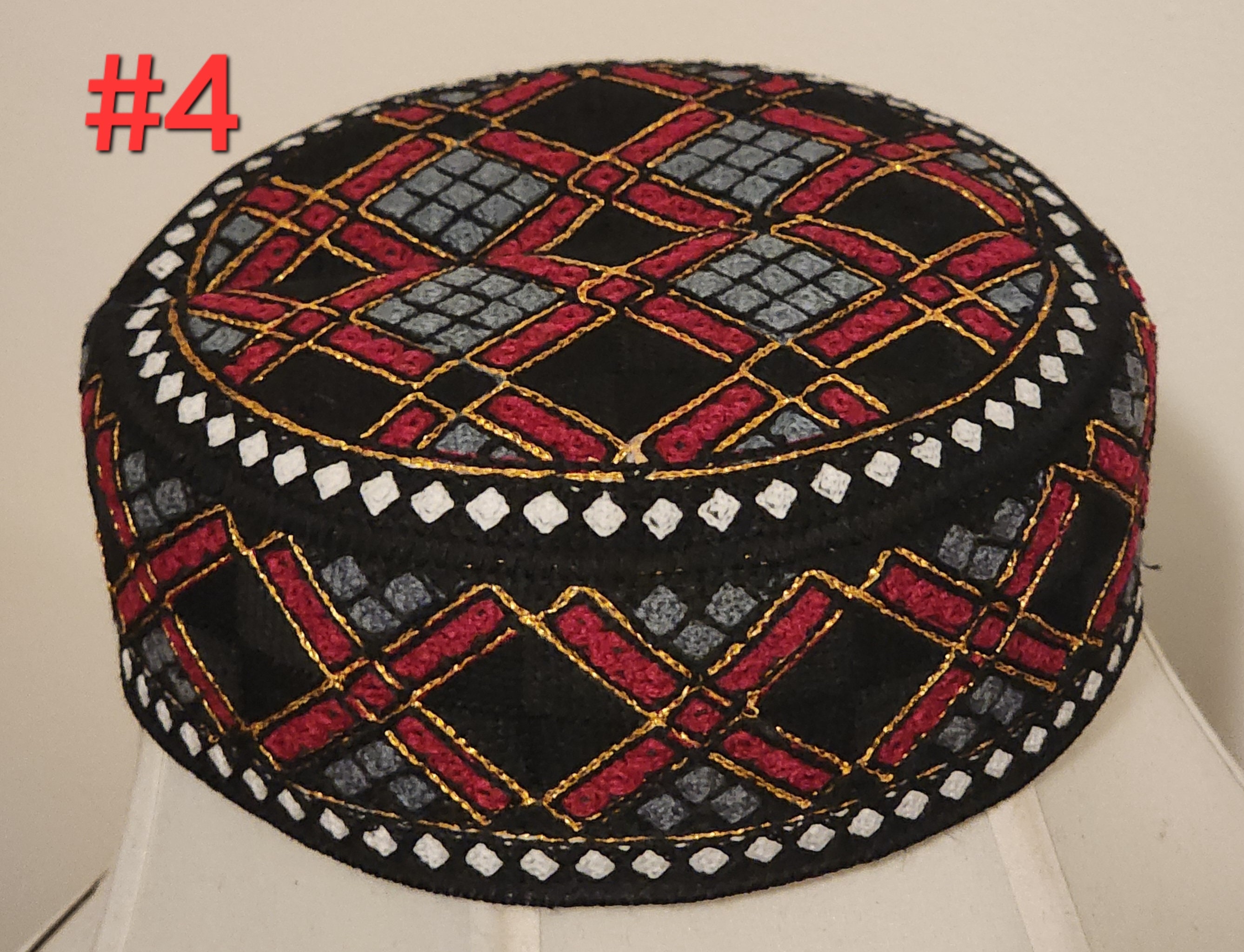 Embroidered Round Cap, Traditional Design, Unisex - Etsy
