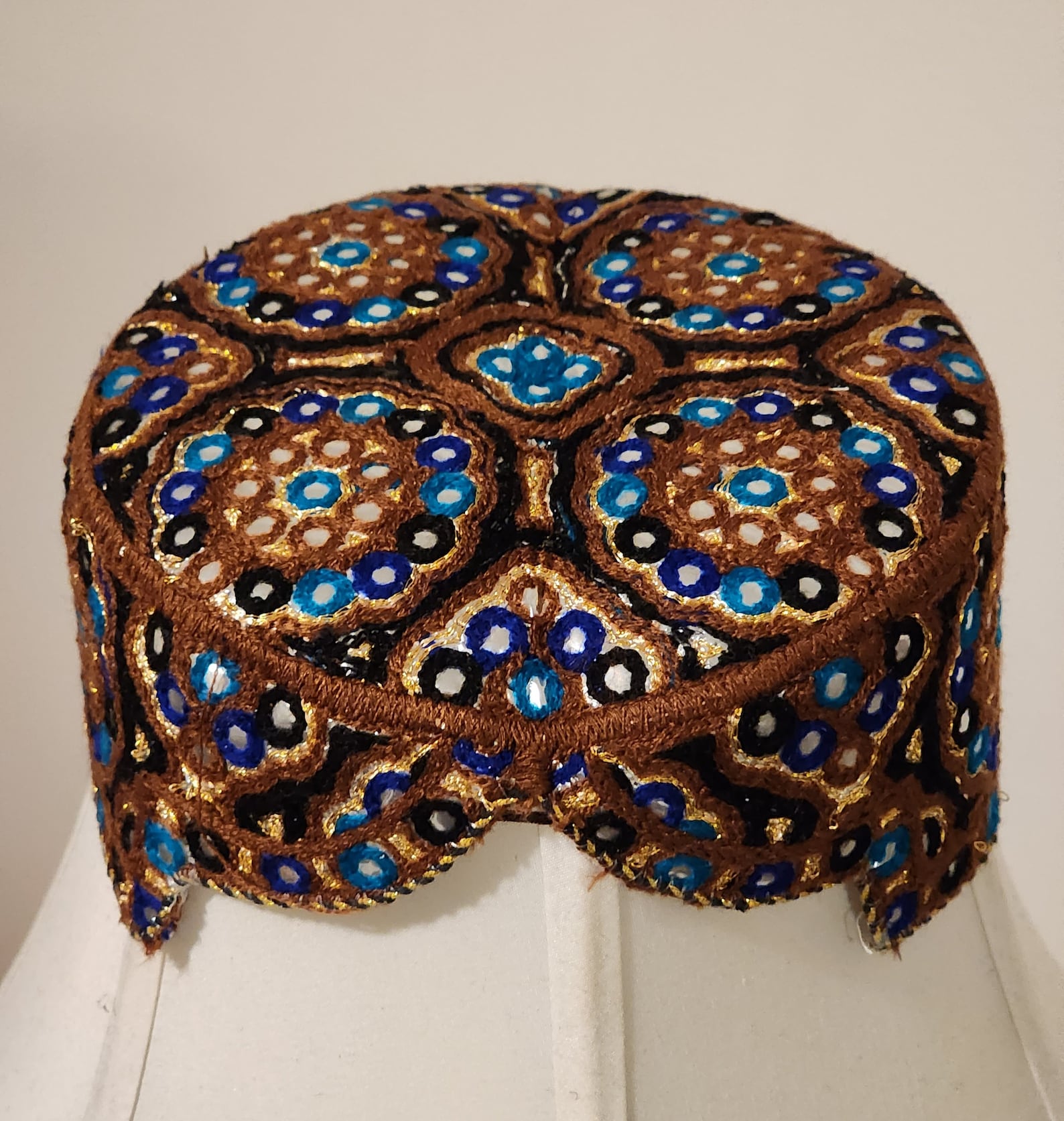 Embroided Pashtoon/balochi/sindhi Round Cap for Boys Ages 4-10. Size 20 ...