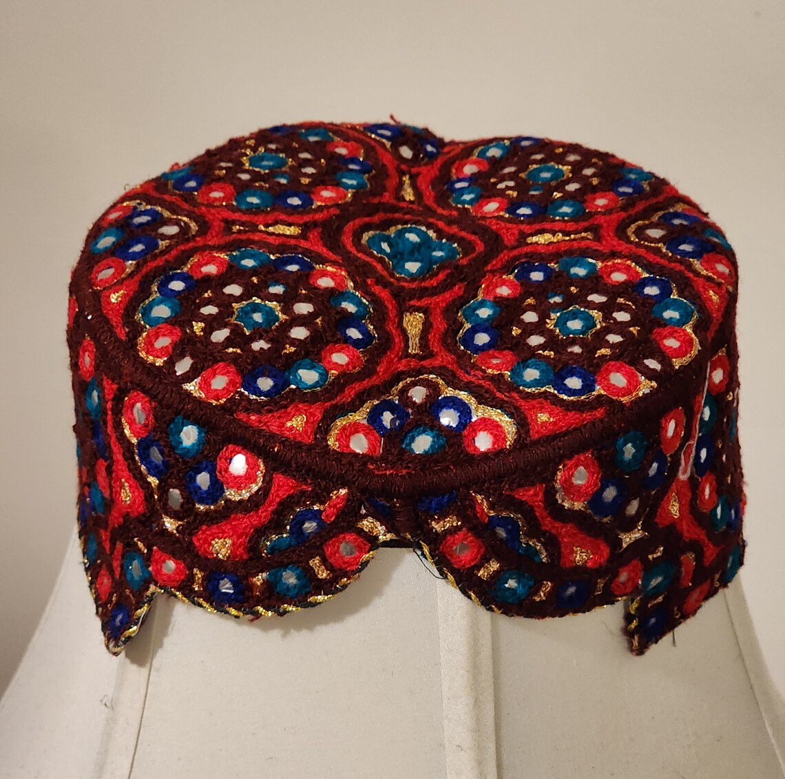 Embroided Pashtoon/balochi/sindhi Round Cap for Boys Ages 4-10. Size 20 ...