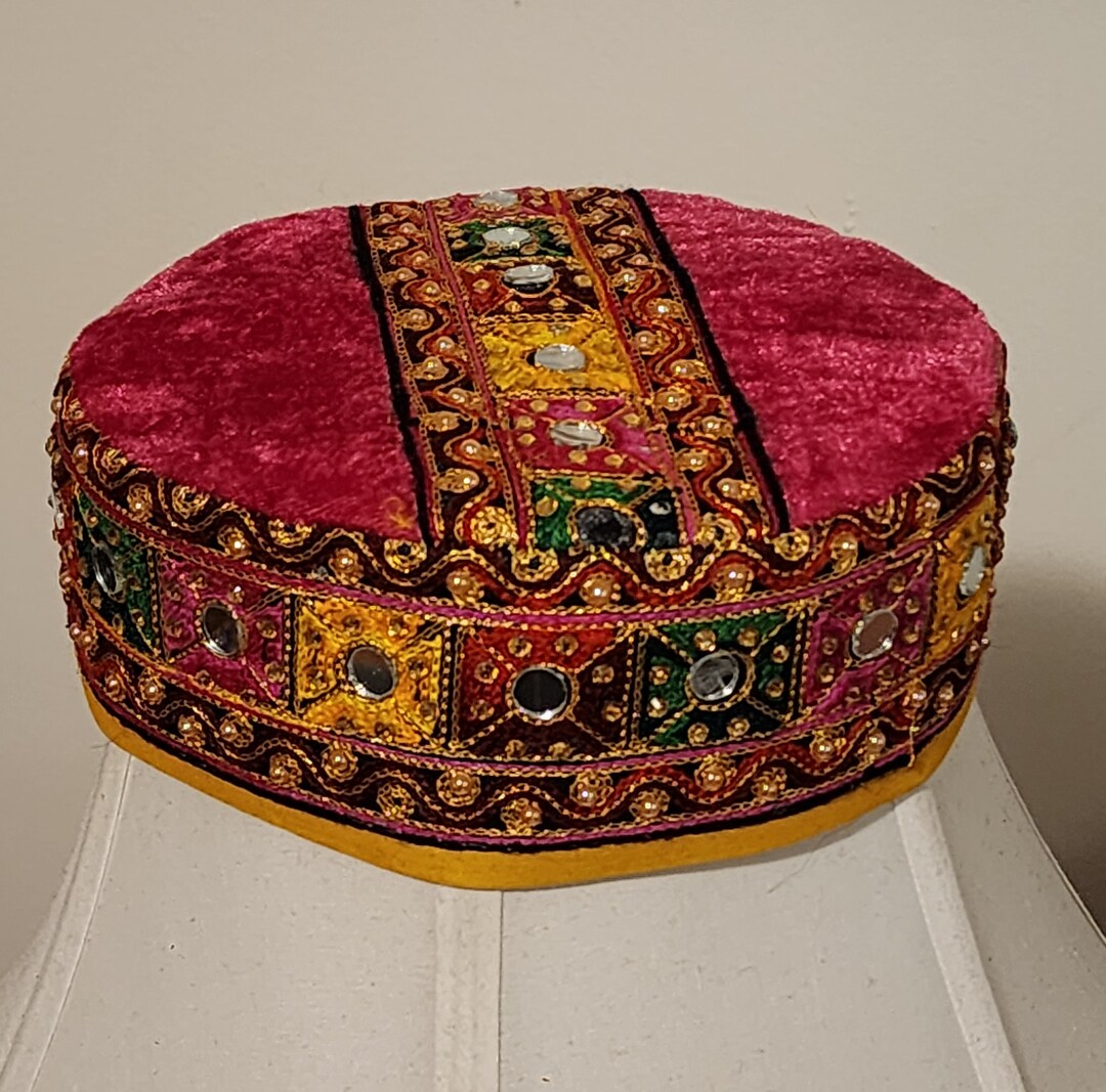 Traditional Embroided Cap for Women. Size 20, 21 & 22 Inches Round ...