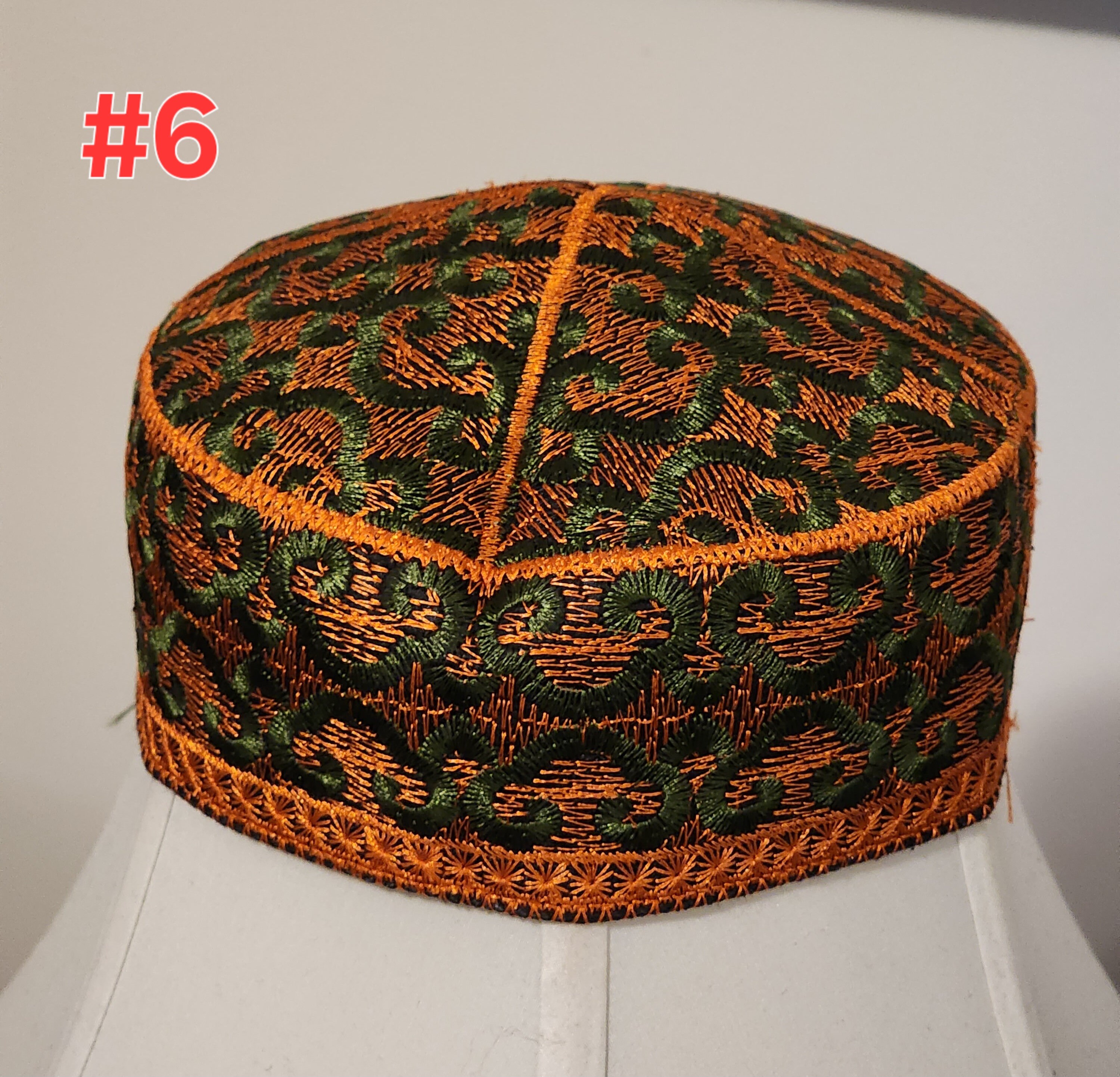 Embroided Round Cap for Men. Size 22 & 23 Inches Round. - Etsy