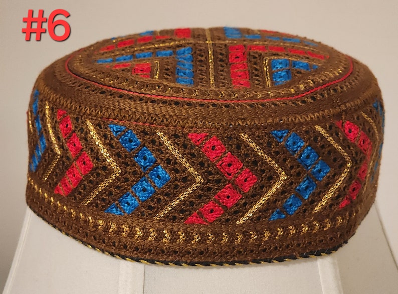 Embroidered Men's Cap, Traditional Round Design (22 Inch) - Etsy