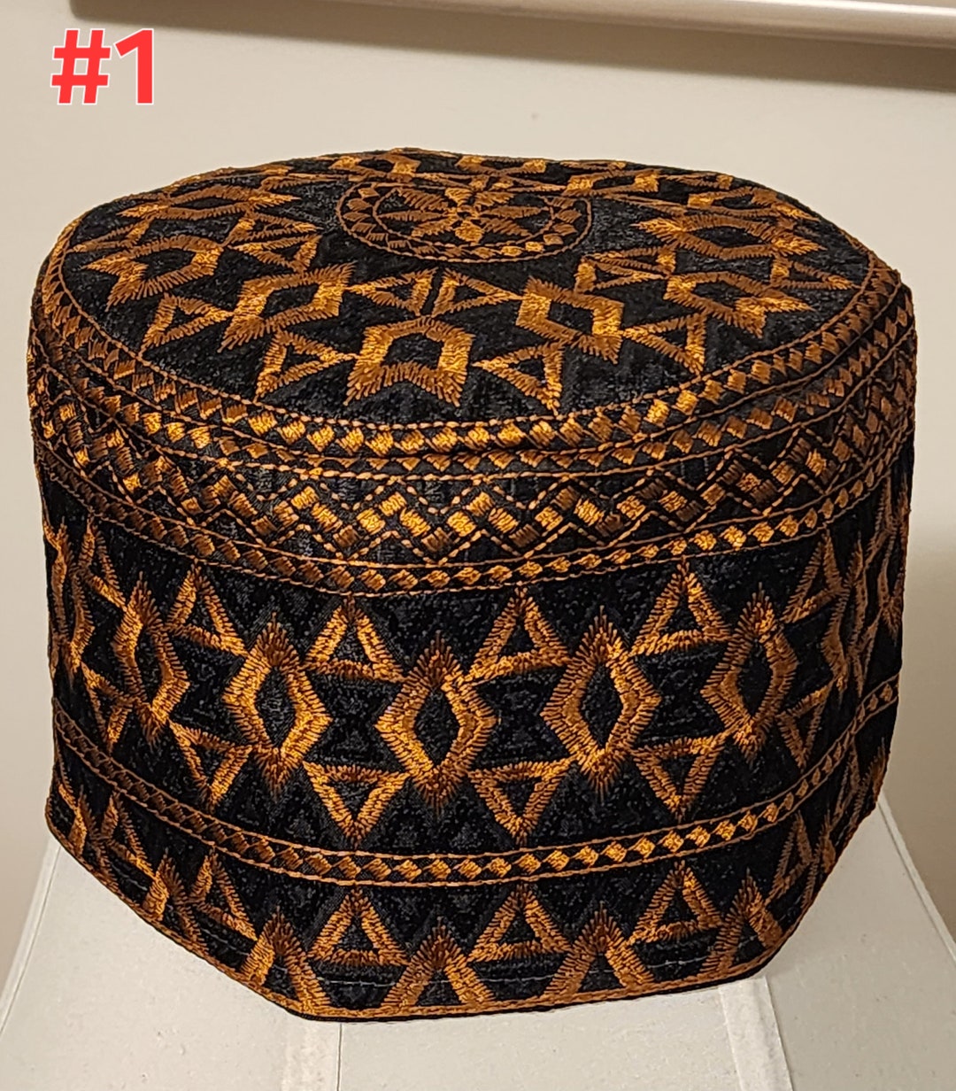 Elevated Embroided Round Cap for Men. Size 22, 23 & 23.5 Inches Round ...