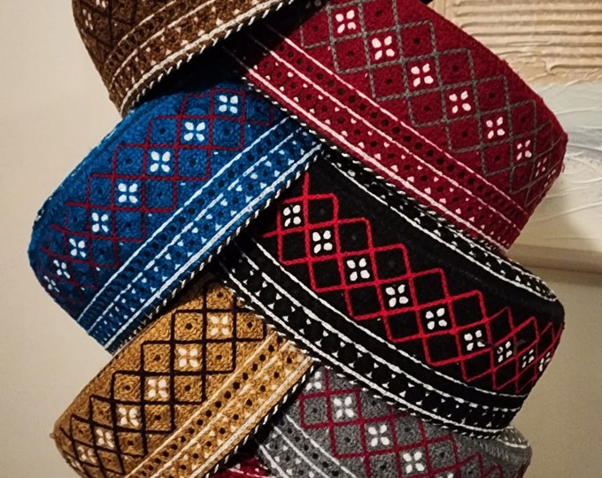 Traditional Embroided Round Cap for Men/women. Free Shipping All U.S - Etsy