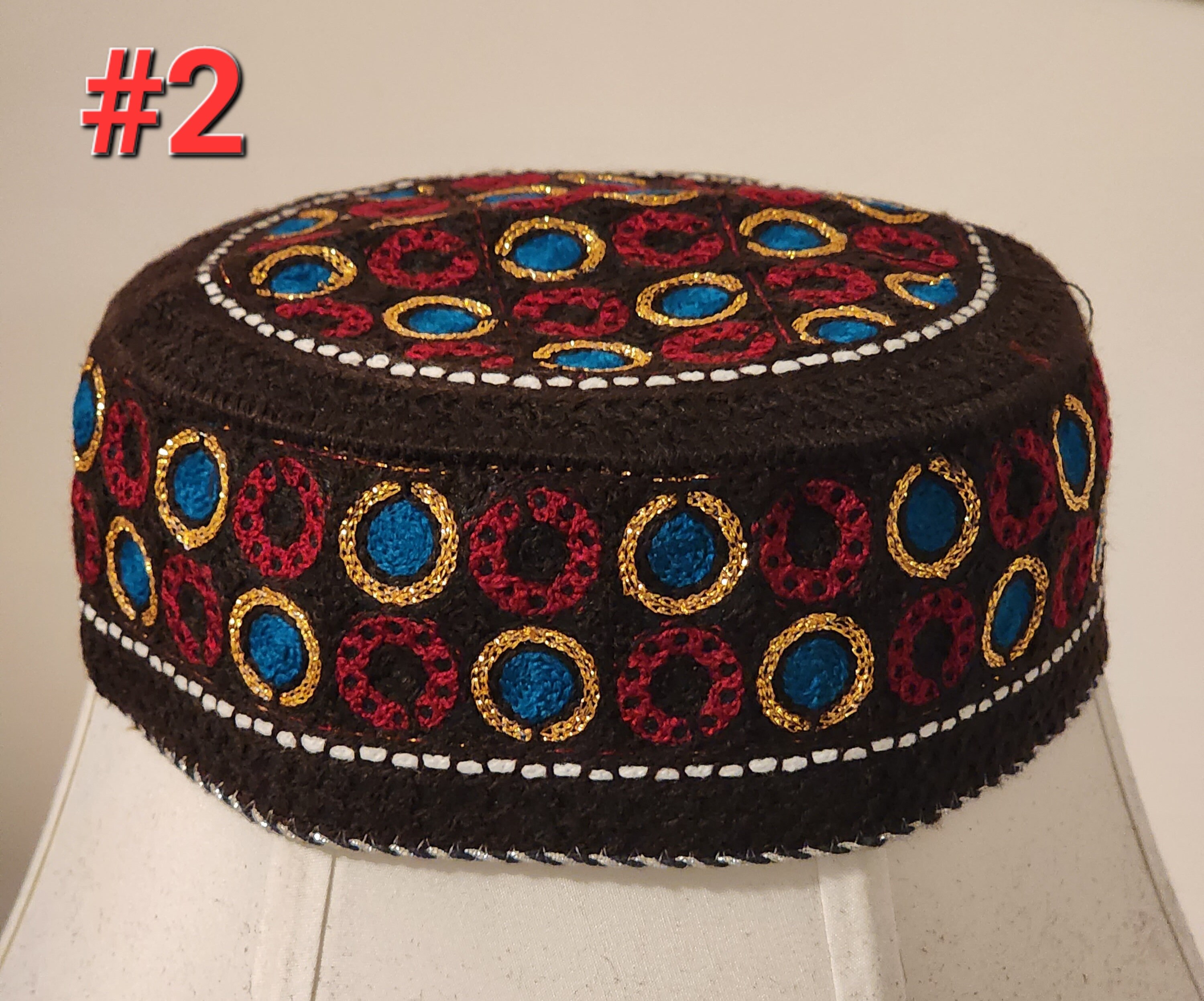 Traditional Embroided Round Cap for Men/women. Size 22 Inches Round ...