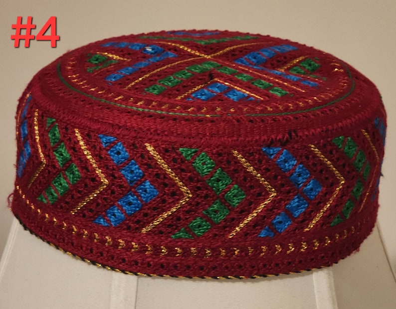 Embroidered Men's Cap, Traditional Round Design (22 Inch) - Etsy