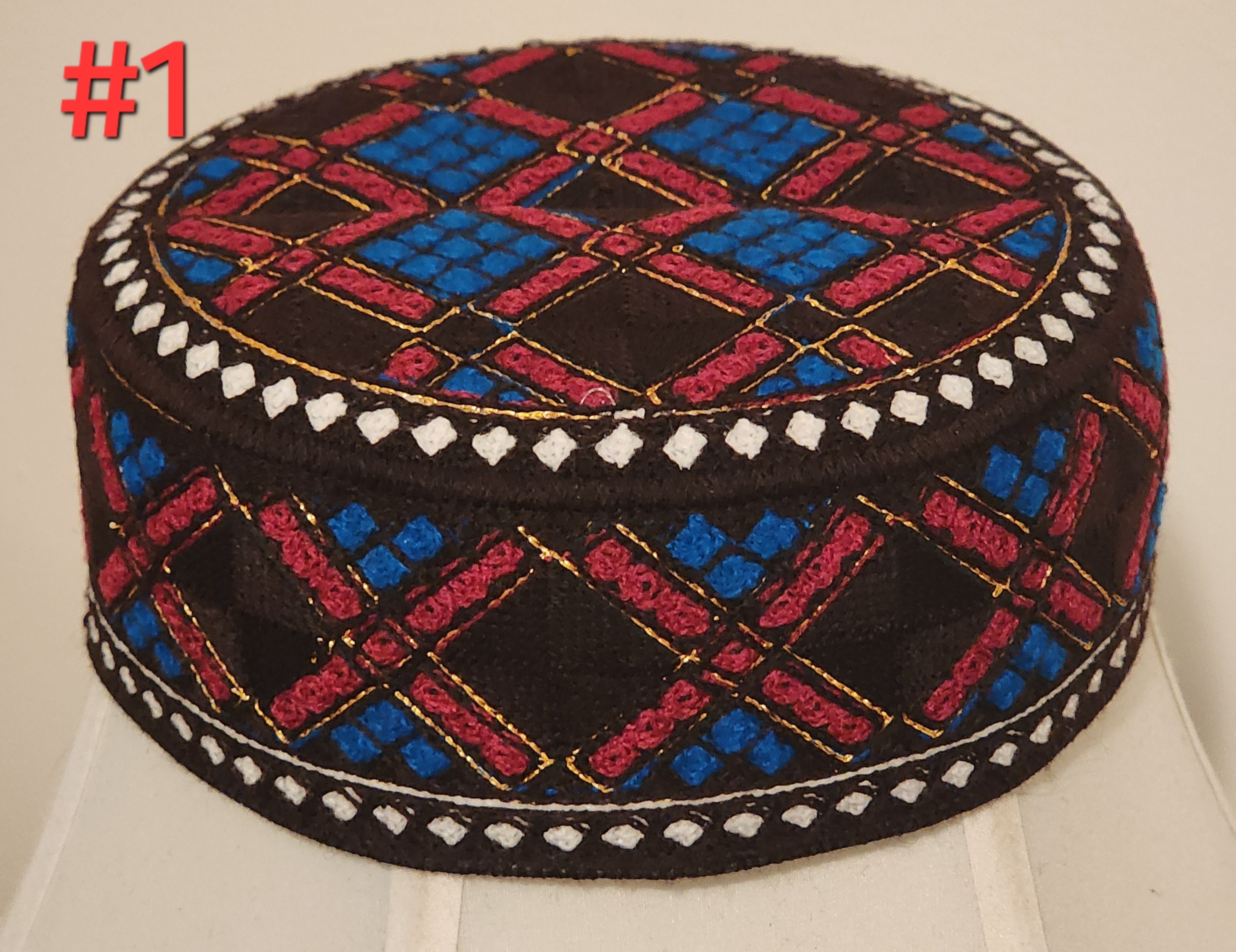 Embroidered Round Cap, Traditional Design, Unisex - Etsy