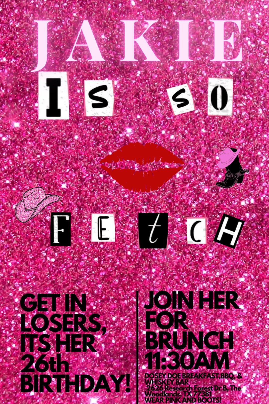 Mean Girls Party Digital Invitation, Editable and Printable - Etsy