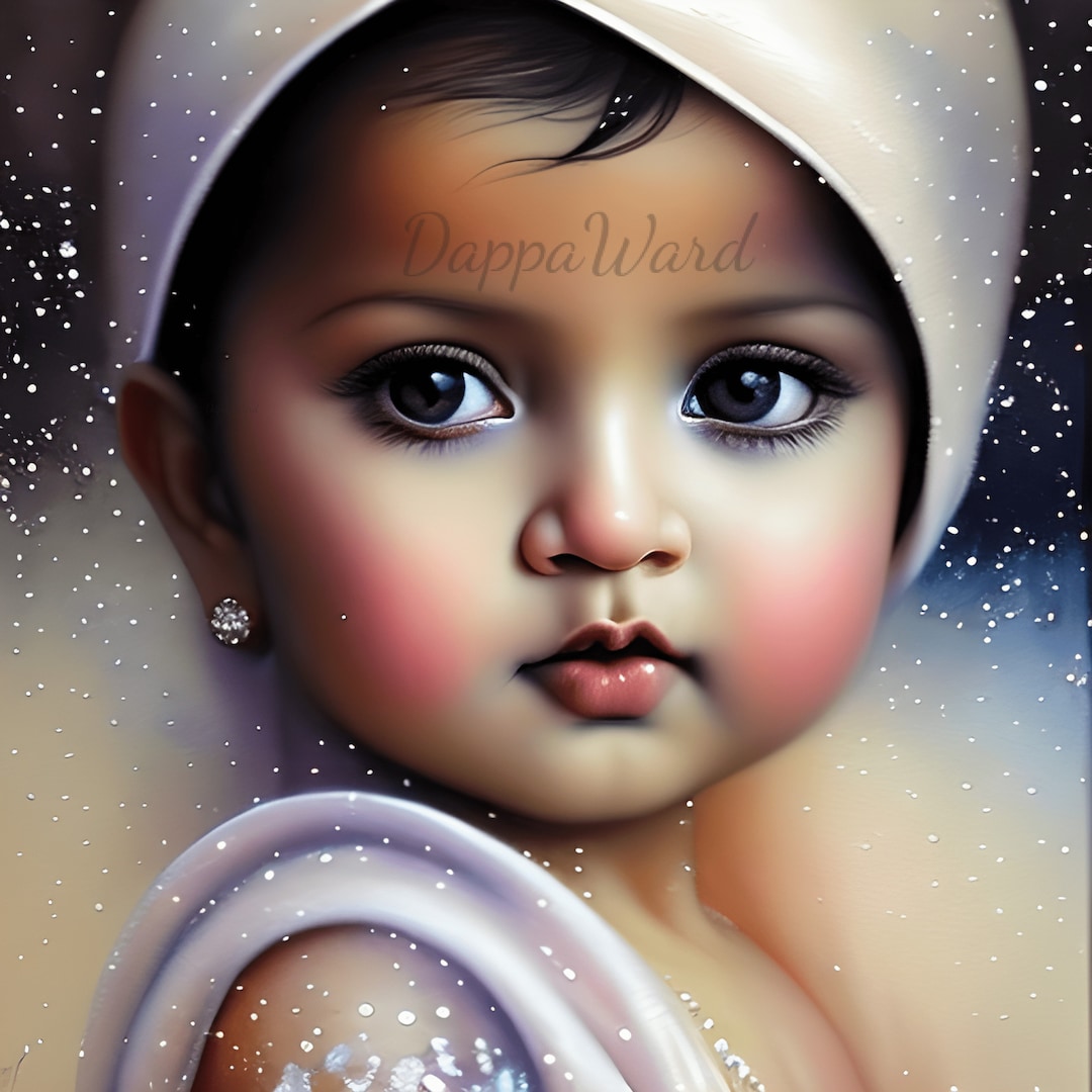 Wall Art: Rosy Cheeks, Cute Baby Girl, Instant Digital Download Art ...