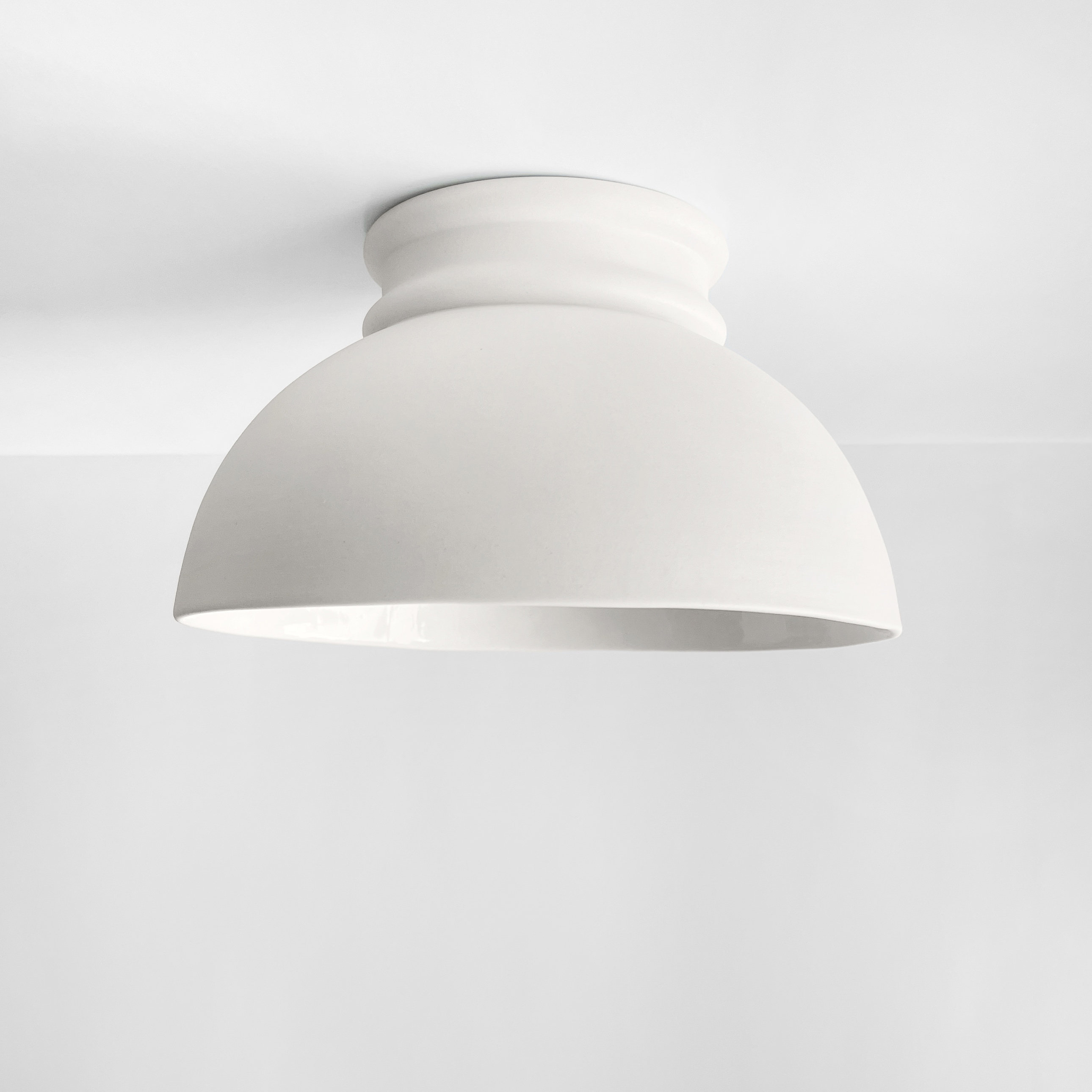 Large Pompeii | Ceramic Flush Mount Ceiling Light | Handmade Minimalist ...