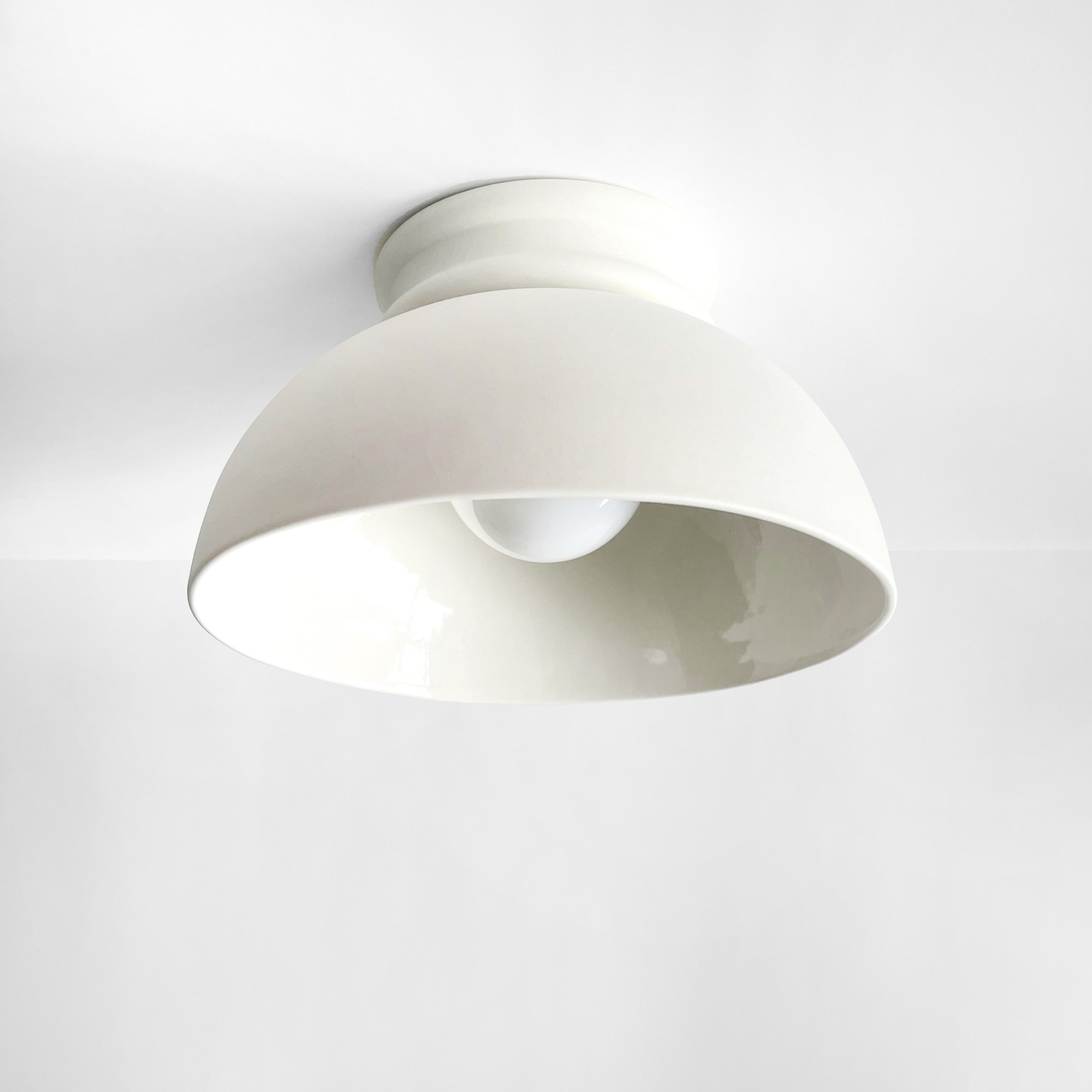 Large Pompeii | Ceramic Flush Mount Ceiling Light | Handmade Minimalist ...