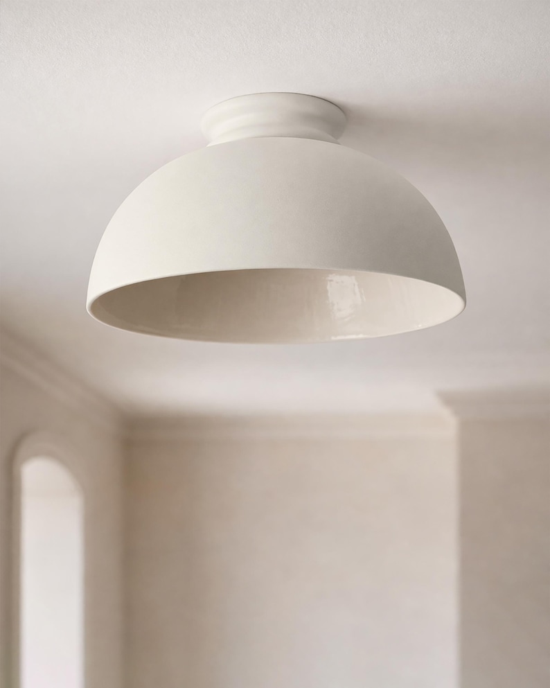 XL Pompeii | Ceramic Flush Mount Ceiling Light | Handmade Minimalist ...
