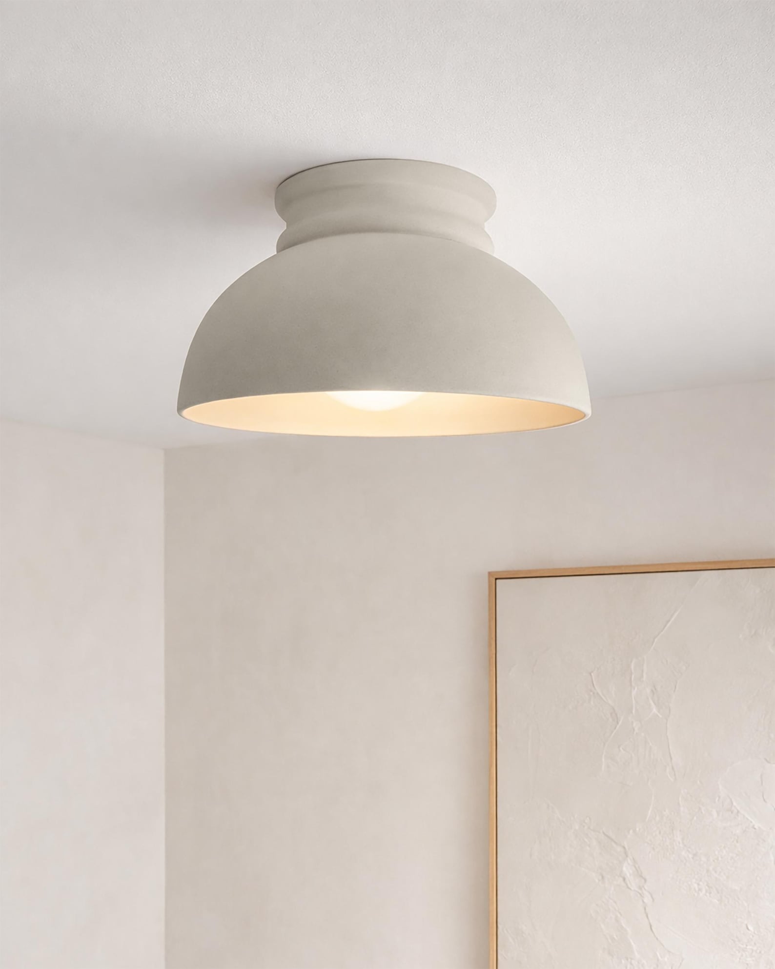 Large Pompeii | Ceramic Flush Mount Ceiling Light | Handmade Minimalist ...