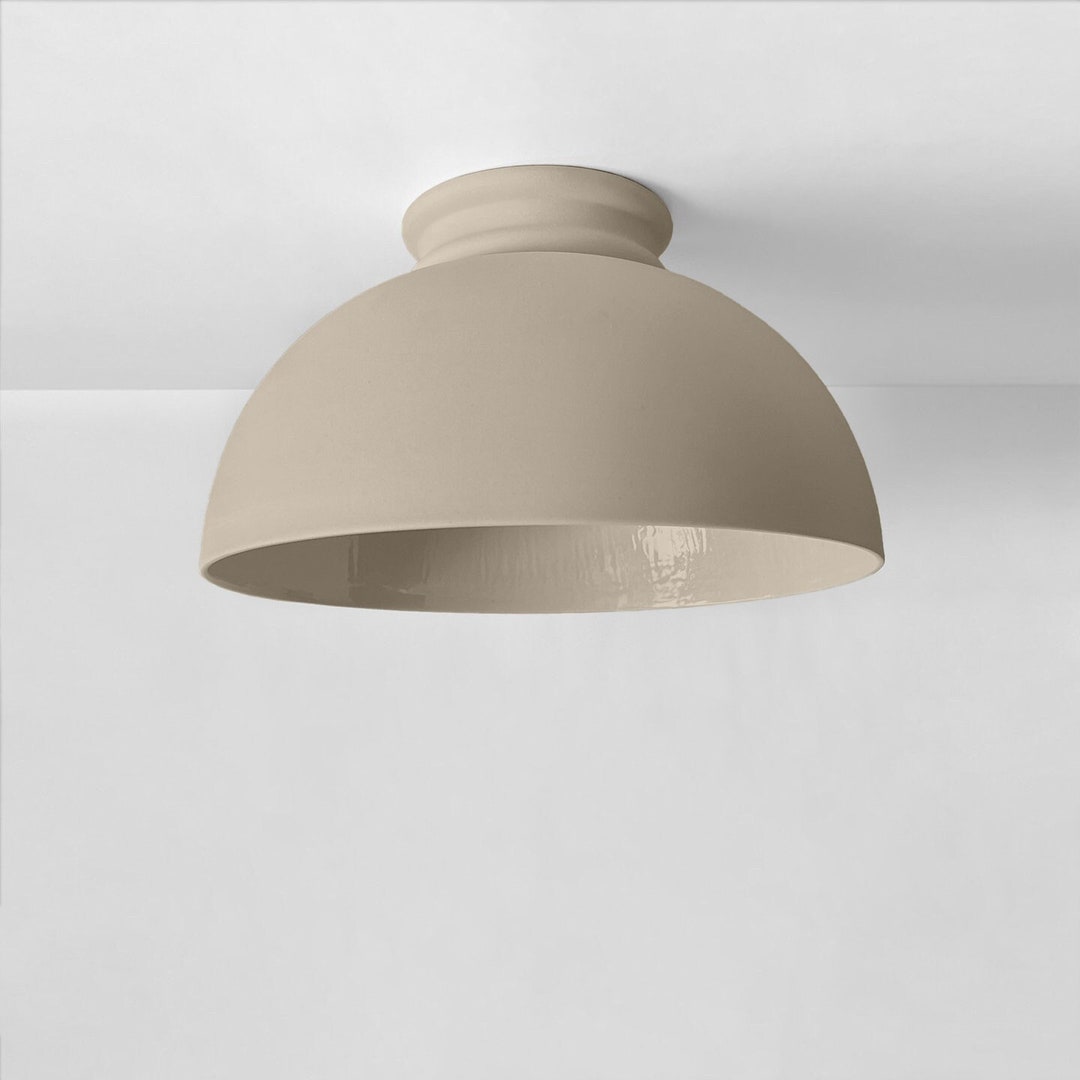 Extra Large, Surface Mount, Dome, Pompeii, Ceramic Light Fixture - Dune ...
