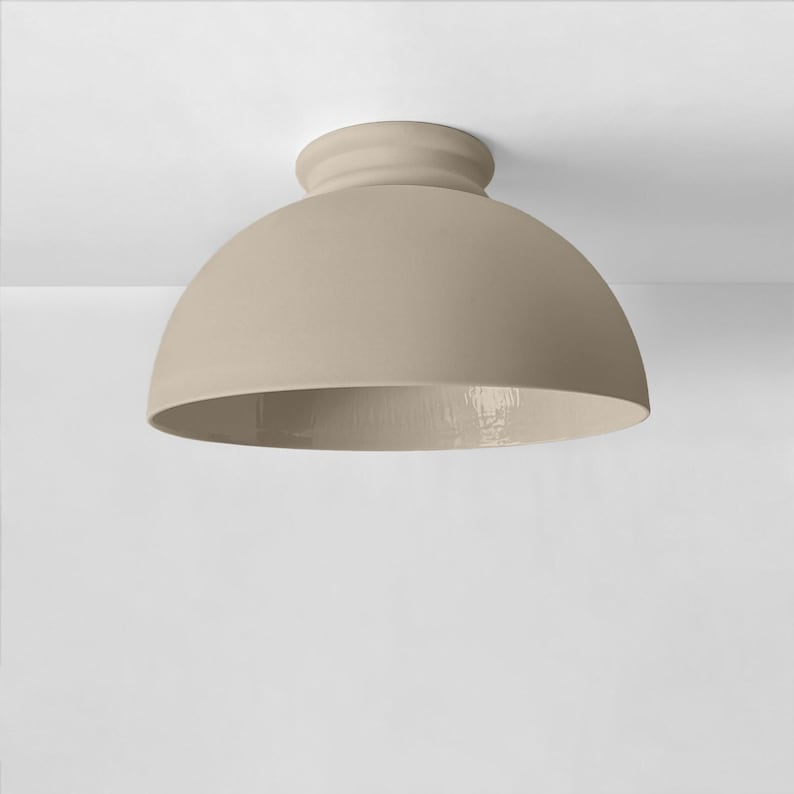 Extra Large, Surface Mount, Dome, Pompeii, Ceramic Light Fixture Dune ...