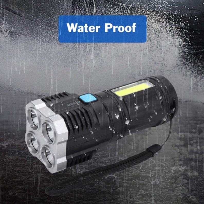 Super Bright Flashlight Torch LED Searchlight USB Rechargeable ...