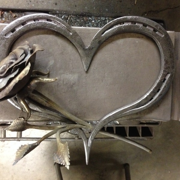 Hand Forged Heart - Etsy