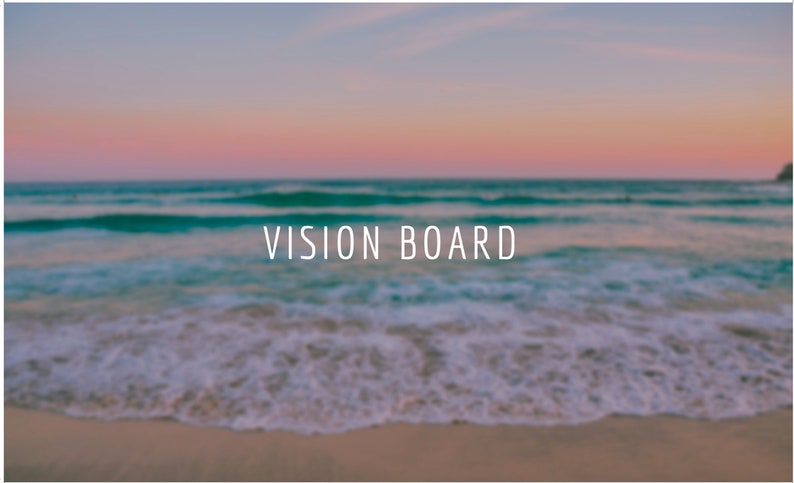 Vision Board for Print (blurred Effect) - Etsy