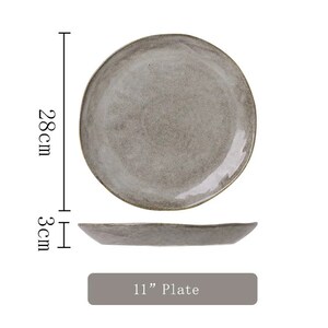 Retro Ceramic Dinnerware in Black and Gray - Etsy