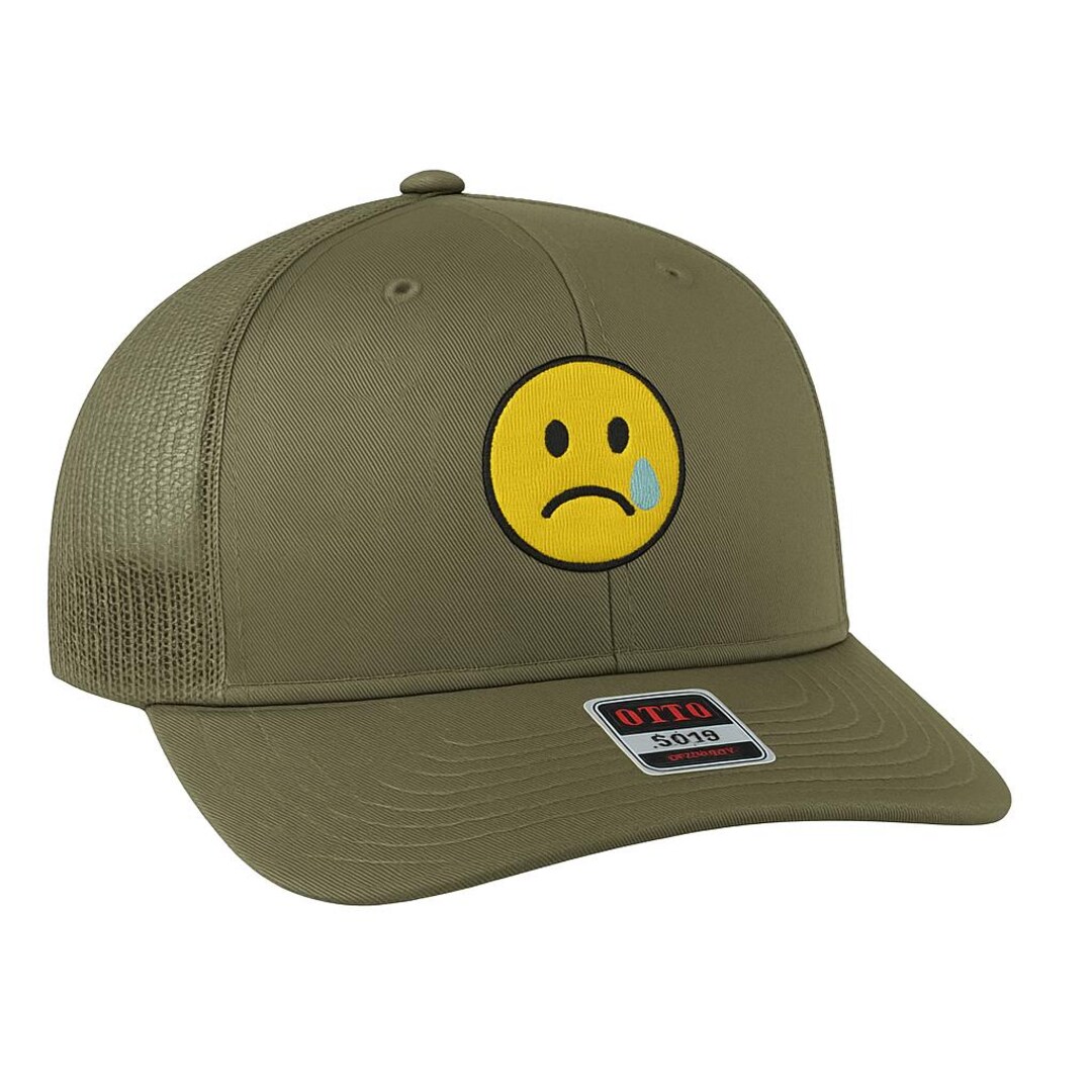 Sad Face With Tear Hat Gift Otto Snapback Adjustable Snapback - Etsy