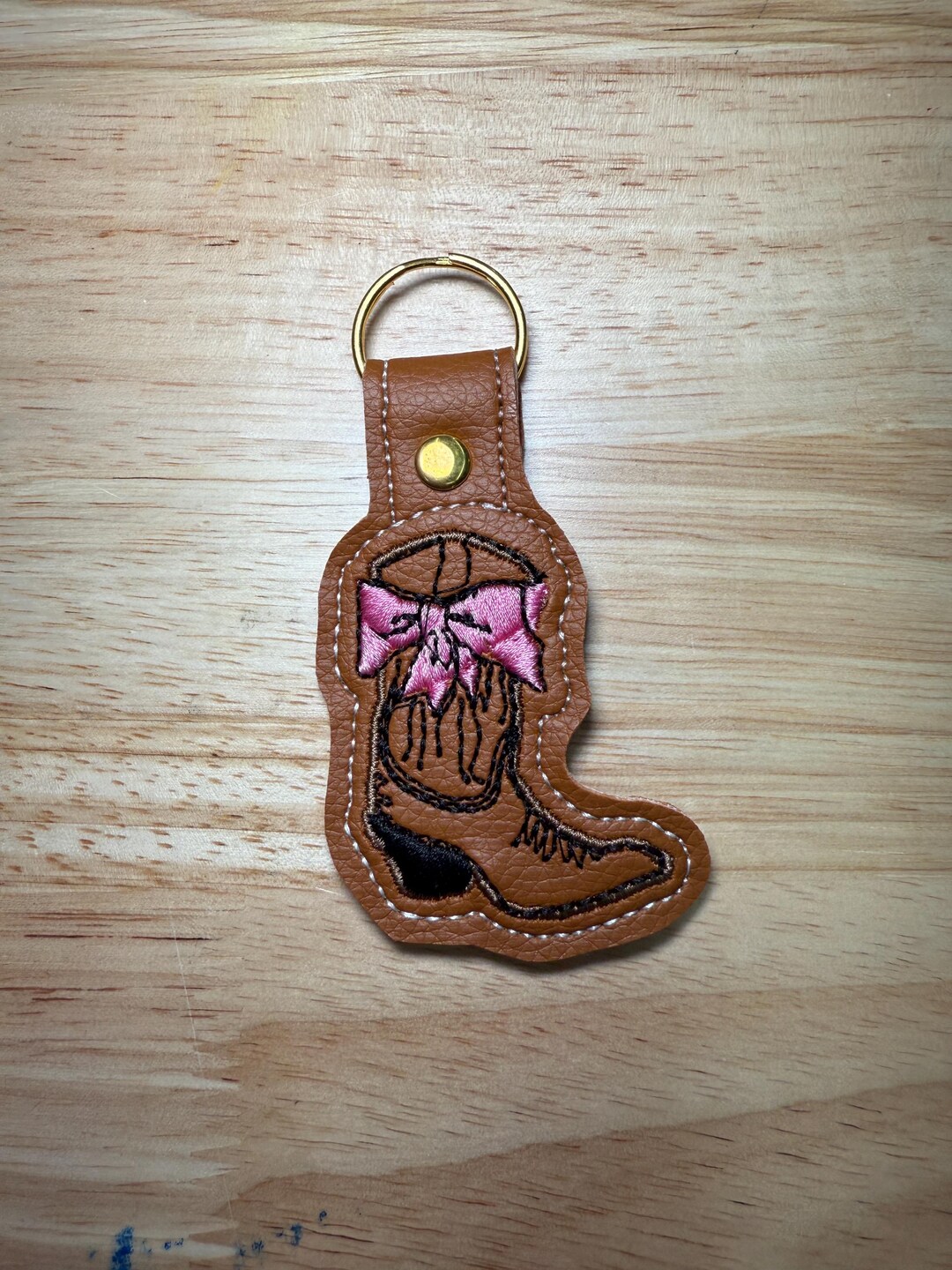 Cowgirl Boot Cowboy Western Coquette Bow Riveted Embroidered Stitched ...