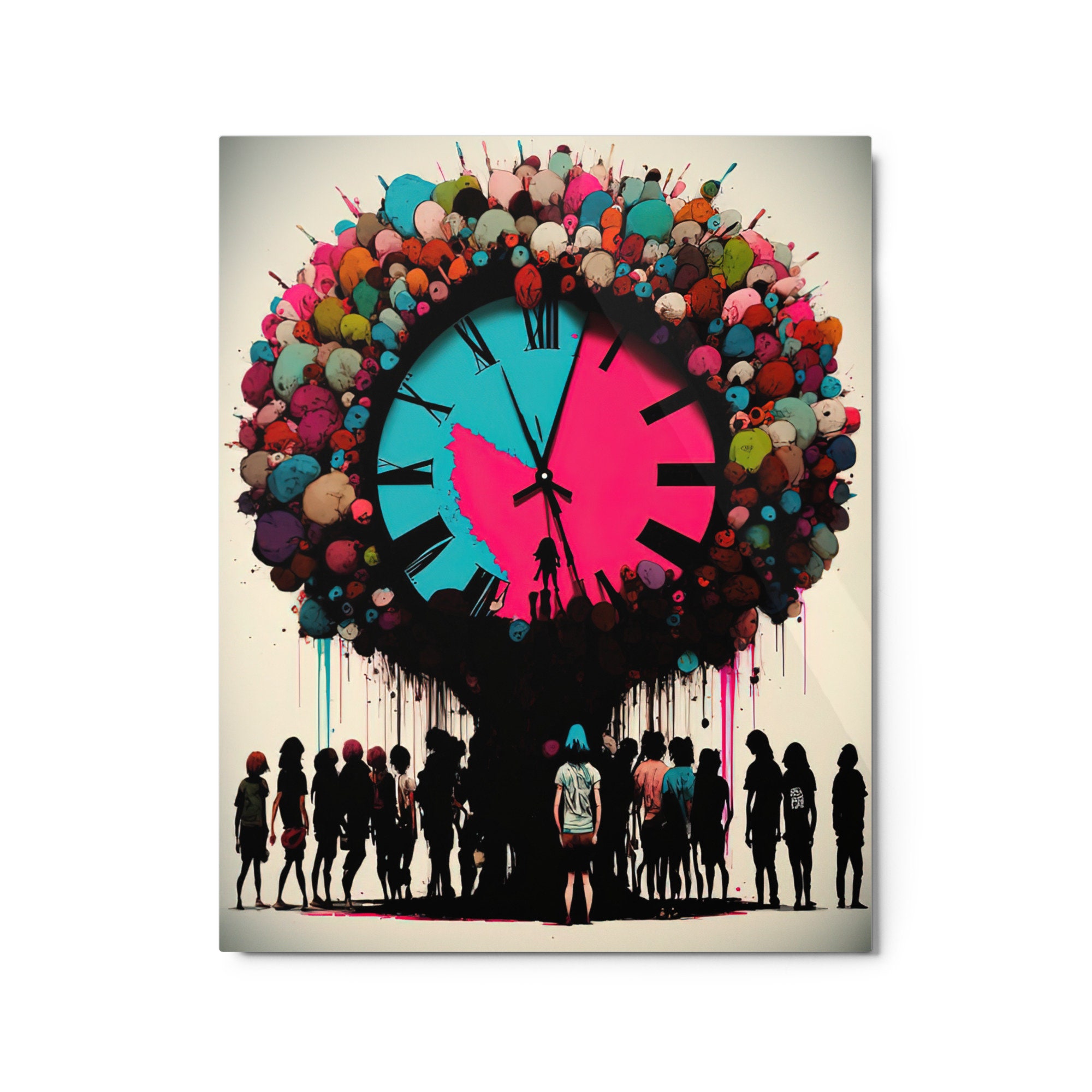 Worshiping the Clock God Metal Wall Art Print - Etsy