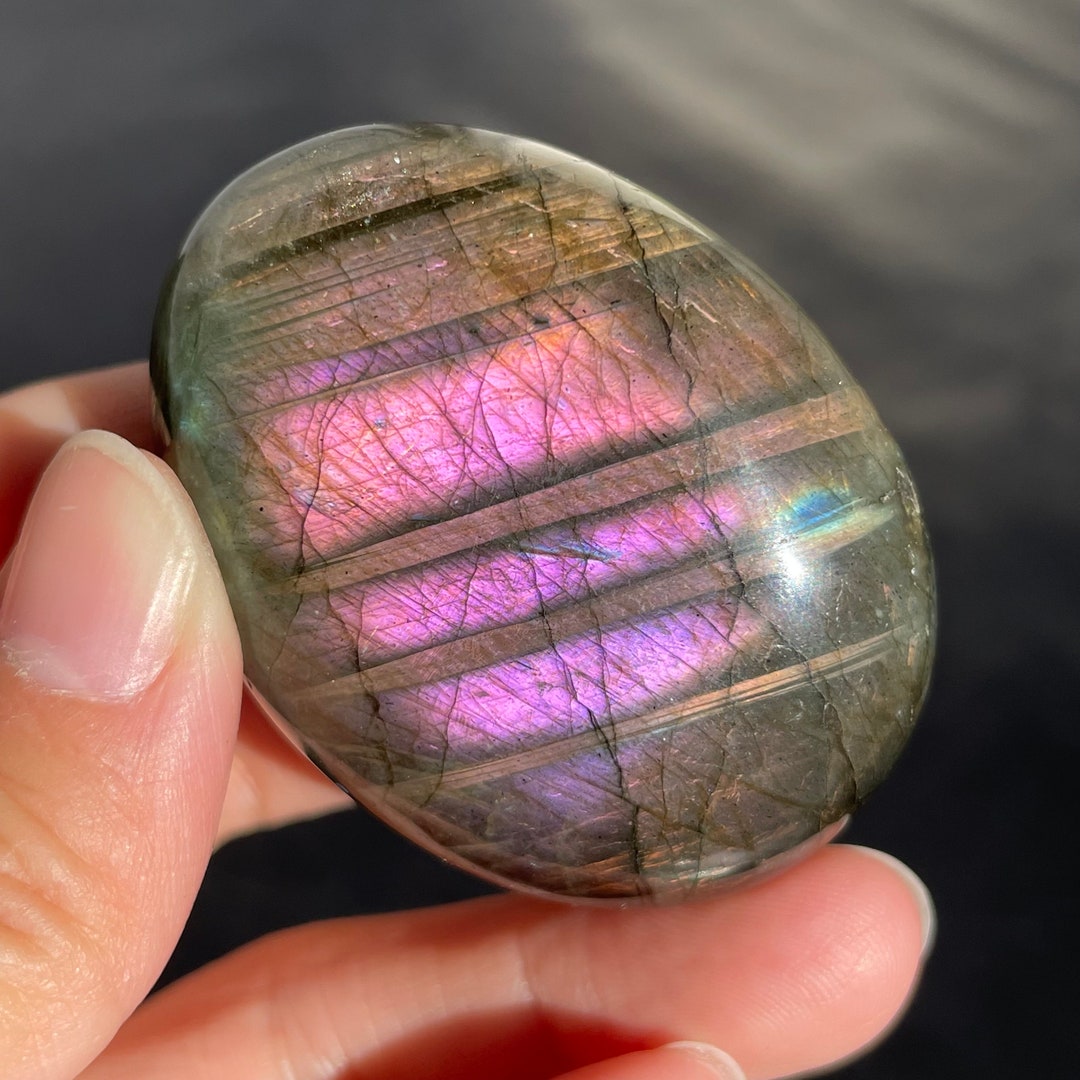 58g High Quality Labradorite Crystal, Purple/orange Color Changing ...
