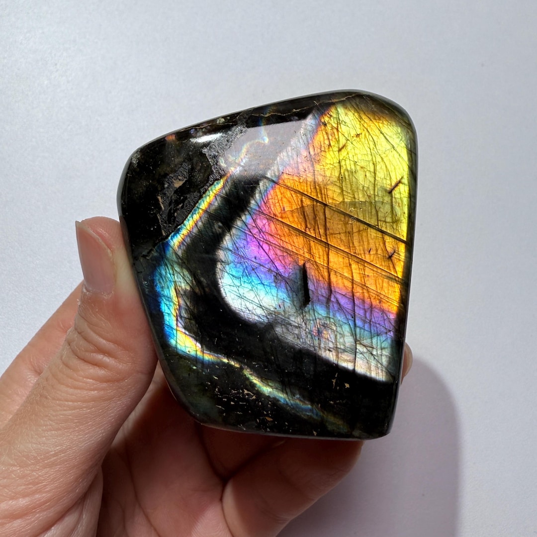 144g RARE Top Quality Flash Labradorite Freeform, Super Flashy Polished ...