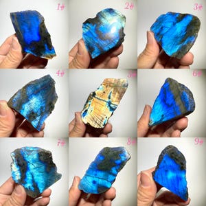 AAA+ Quality Natural Rare Blue, Gold Labradorite Crystal, Super Flashy ...