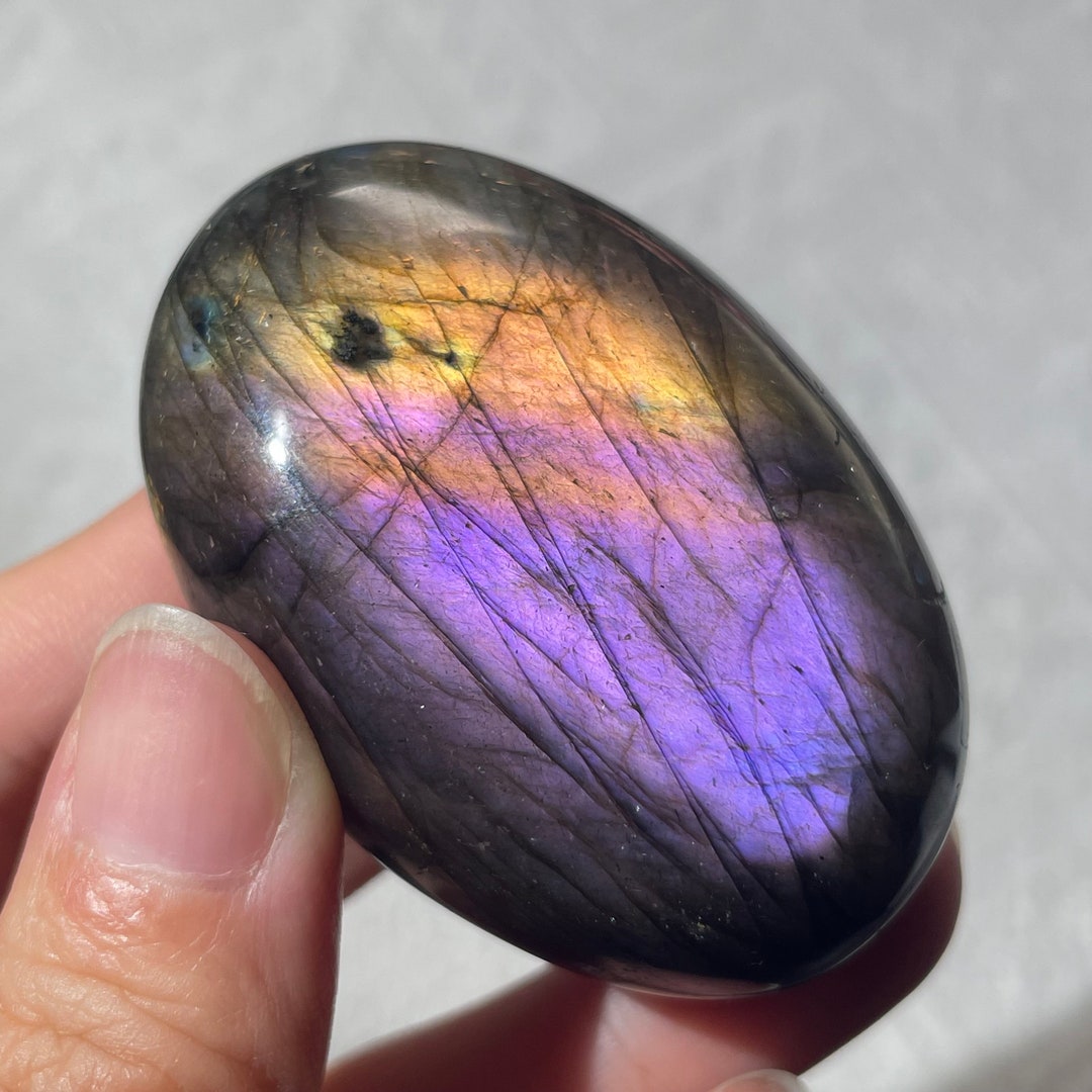 78g High Quality Labradorite Crystal, Purple Labradorite, Super Flashy ...