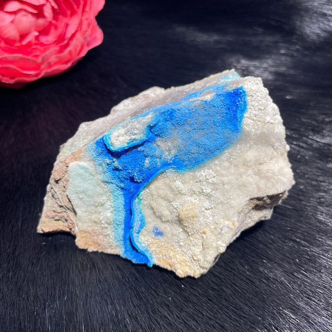 206g Blue Gibbsite Mineral Specimen Raw, Beautiful Like a Winding River ...