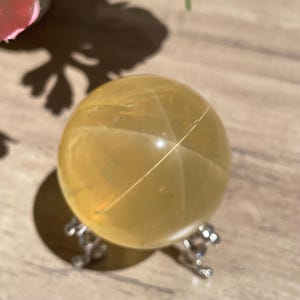 53.8mm 218g Top Quality Natural Star Citrine Quartz Sphere, Mineral ...