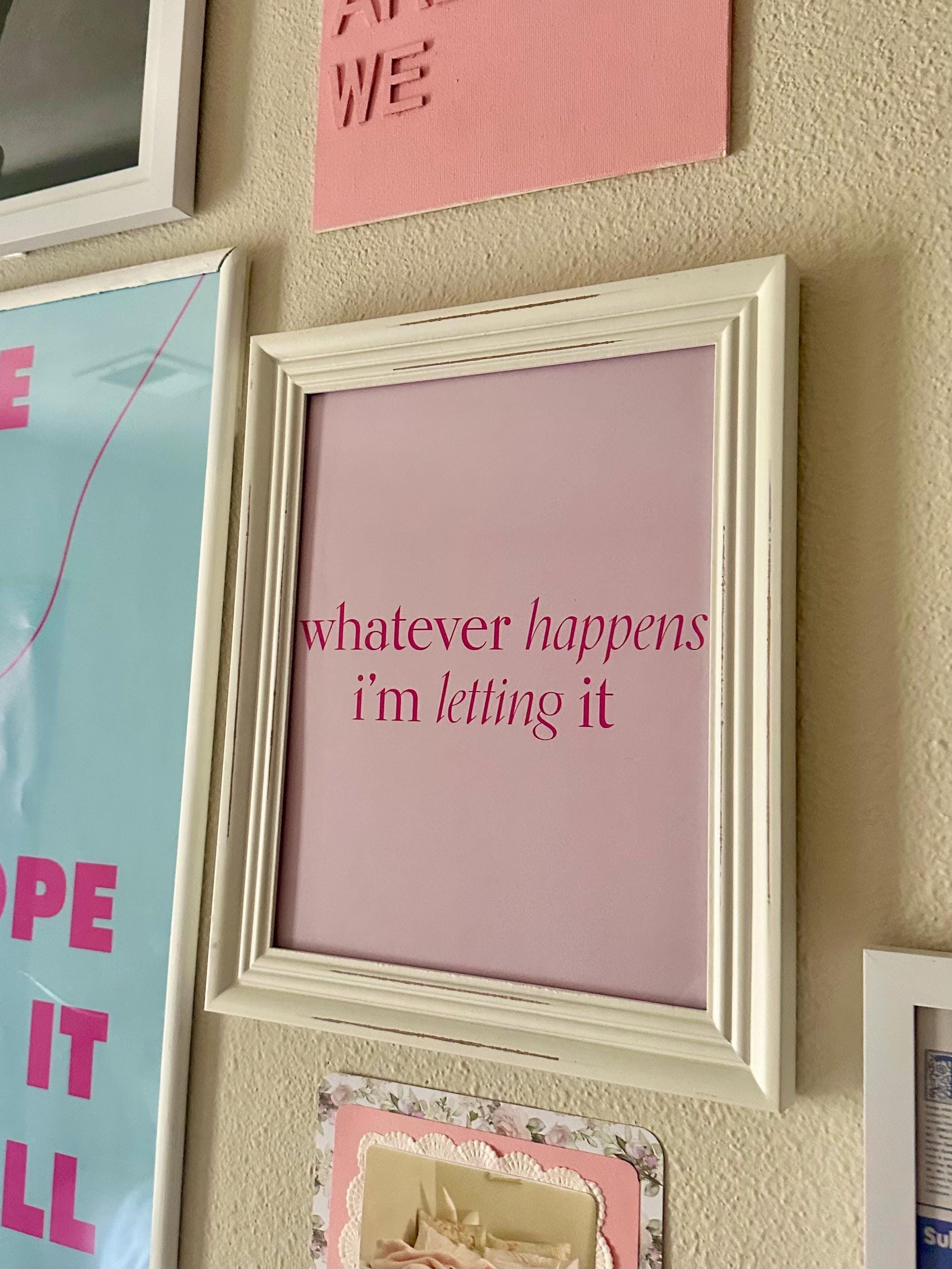 Pink Motivational Quote Print: Gracie Abrams Lyrics, Minimalist Wall ...