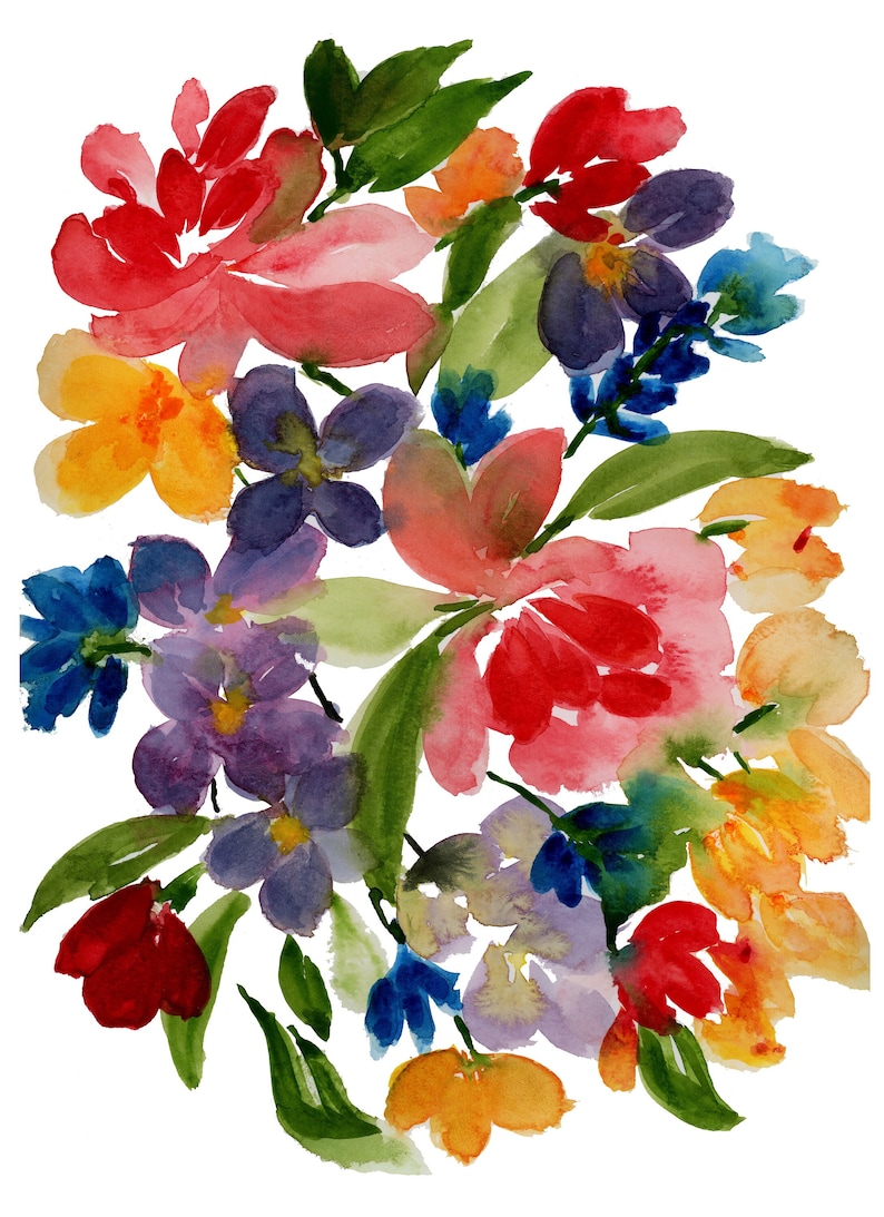 Bold, Bright and Colorful Wildflowers (prints) - Etsy