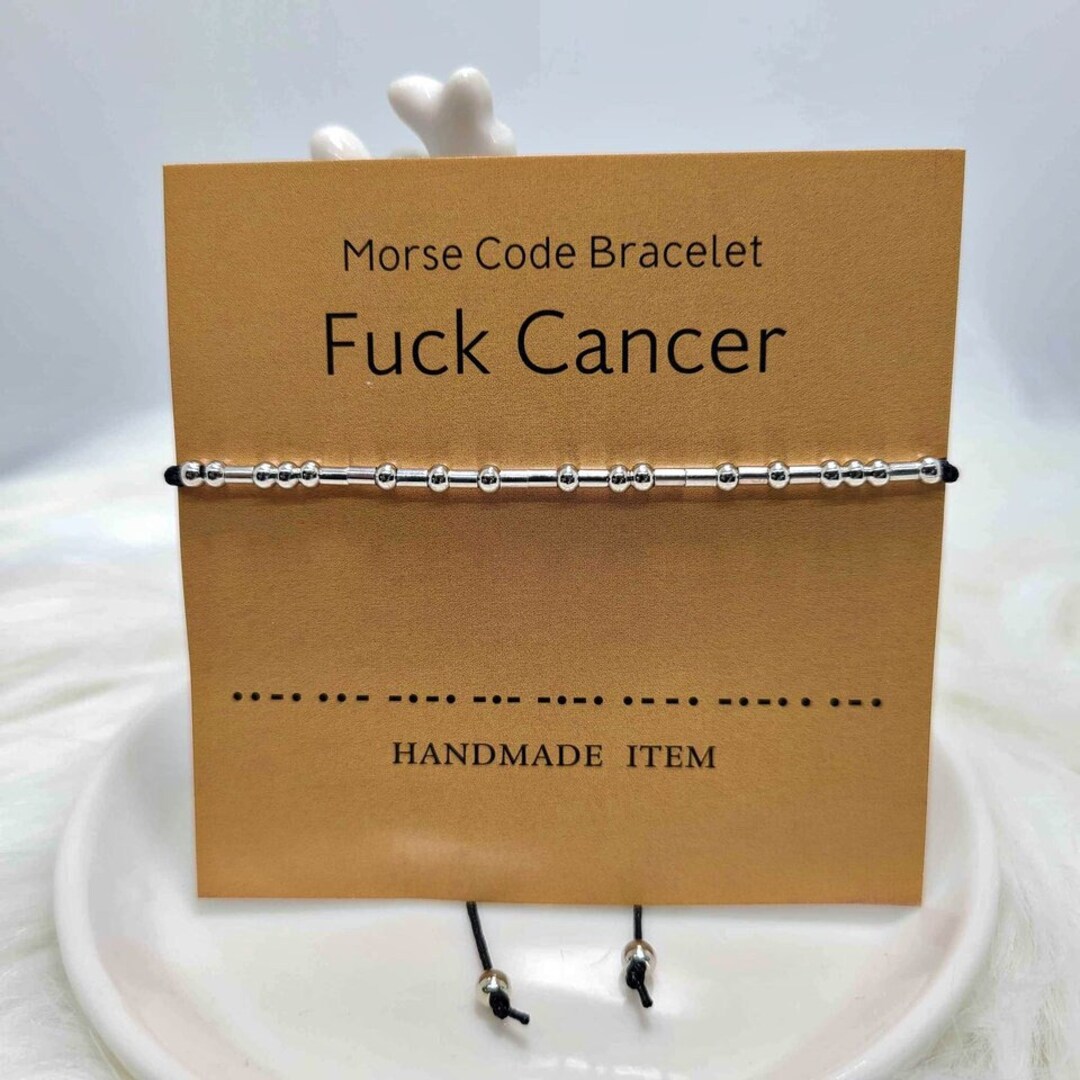 Morse Code Bracelet – "f*** Cancer" Handmade Empowerment Jewelry ...