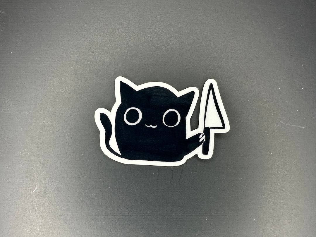 Murder Kitten Sticker, Black Cat With Knife Sticker, Gifts for Her ...
