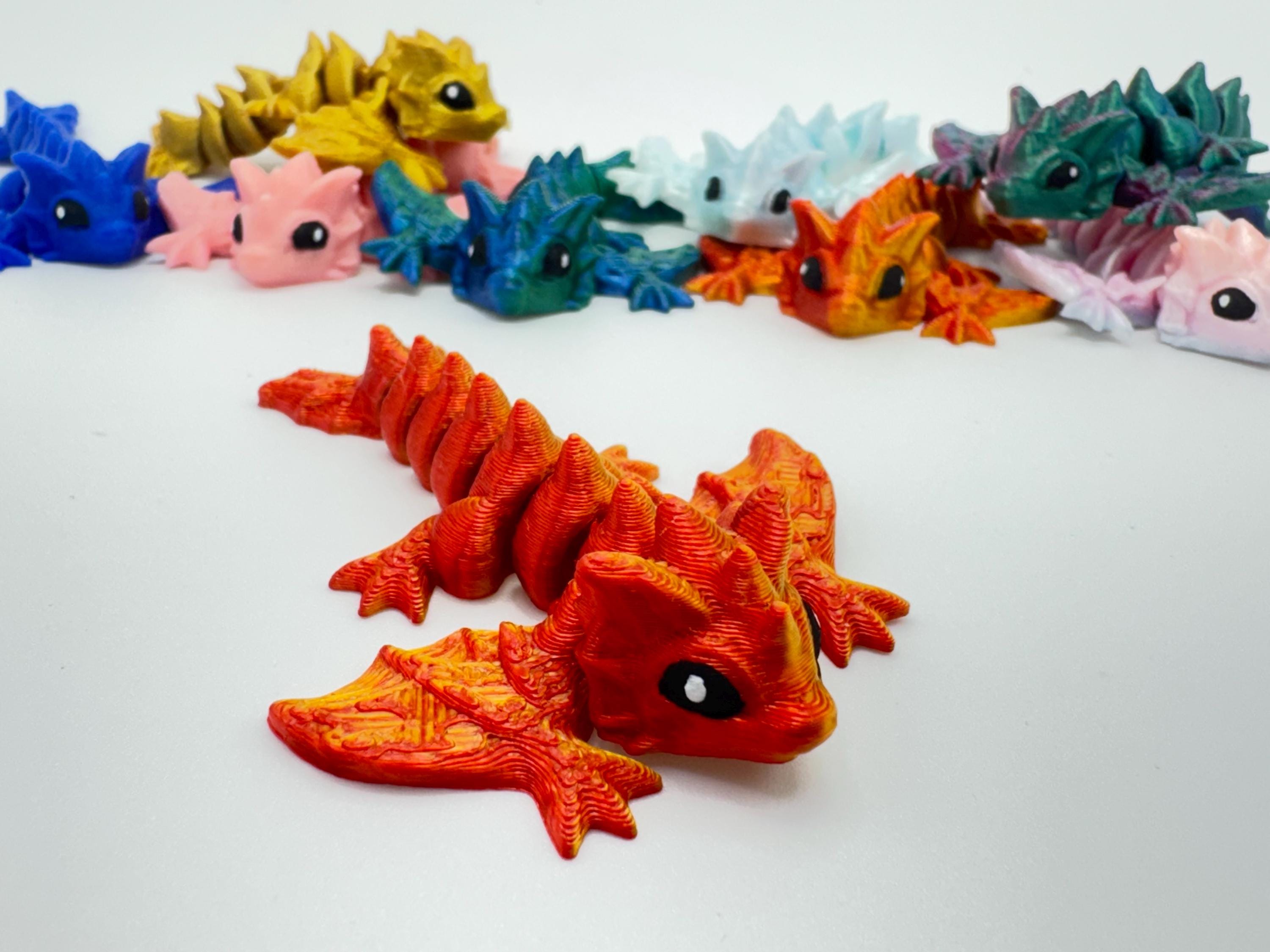 Tiny Baby Dragon, 3D Printed Dragon, Articulated Fidget Toy ...