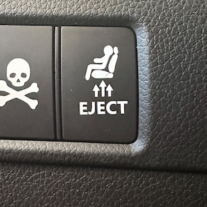 Eject Button Decal, Car Decal, Eject Passenger Button, Blank Button ...
