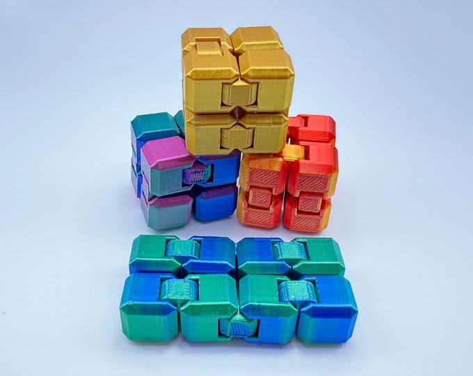 3D Printed Infinity Fidget Cube Tiktok Toy for ADHD and Stress Relief ...