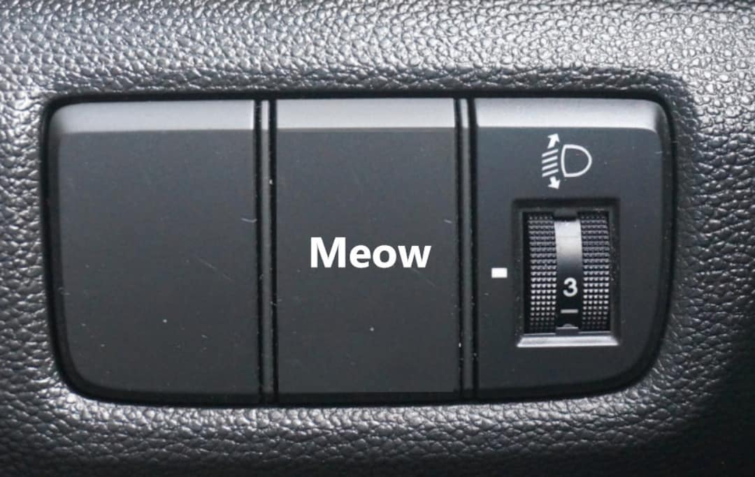MEOW Button Decal, Car Decal, Eject Passenger Button, Blank Button, Vinyl Decal, Car Stickers ...