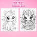 Unicorn Coloring Pages, Cute Coloring Pages, 200 Pages, PDF | Digital ...
