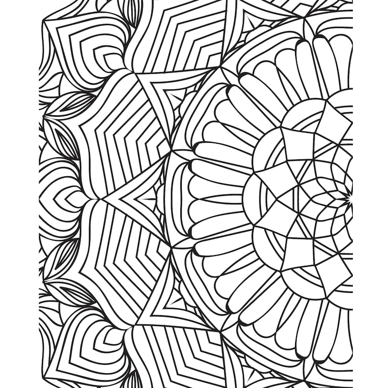 50 Page Printable Mandala Coloring Book - Mandala Designs - Coloring ...