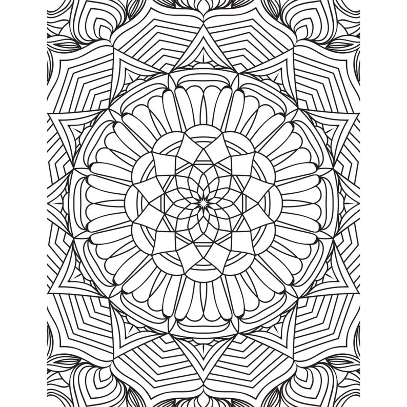 50 Page Printable Mandala Coloring Book - Mandala Designs - Coloring ...