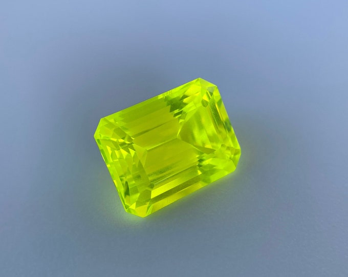 26.10 Ct. Emerald Cut Luag Ce Gemstone Neon Stone Certified Unique Gems ...