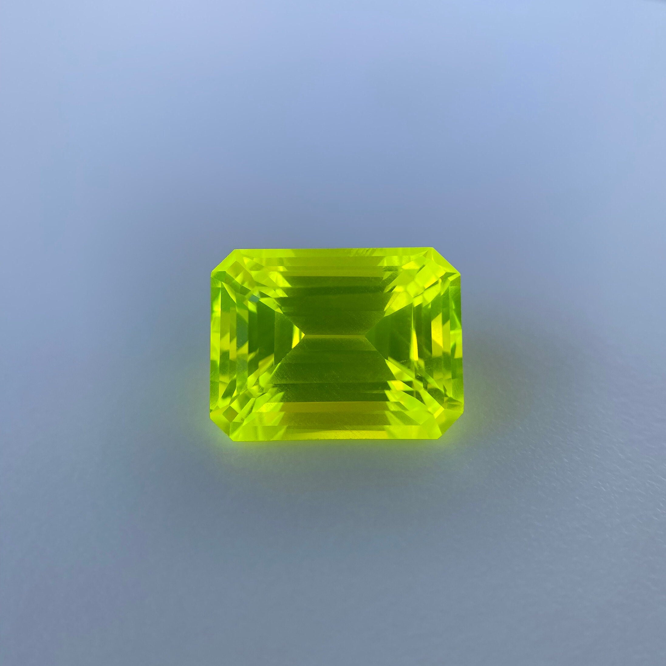 26.10 Ct. Emerald Cut Luag Ce Gemstone Neon Stone Certified Unique Gems ...