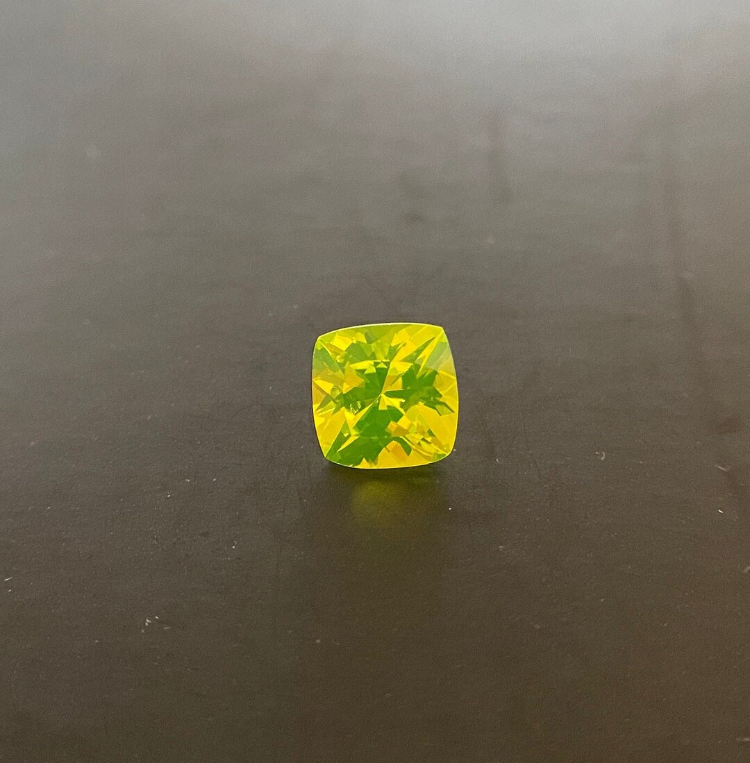 2.10 Ct Luag Cushion Cut - Neon Stone - Certified - Unique Gems - Green ...